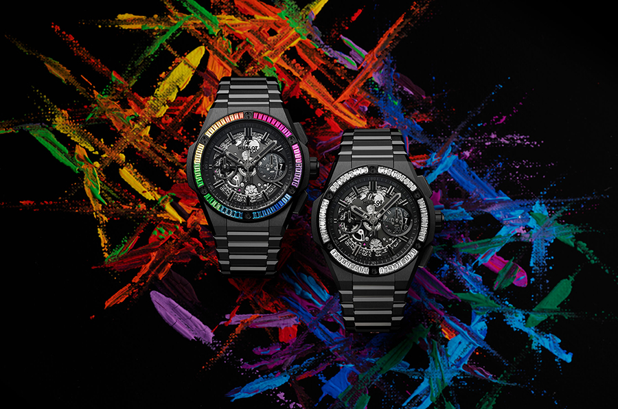 【ウブロ】ビッグ・バン インテグレーテッド オールブラック レインボー（Ref. 451.CX.1140.CX.4099）& ビッグ・バン インテグレーテッド オールブラック バゲット ...